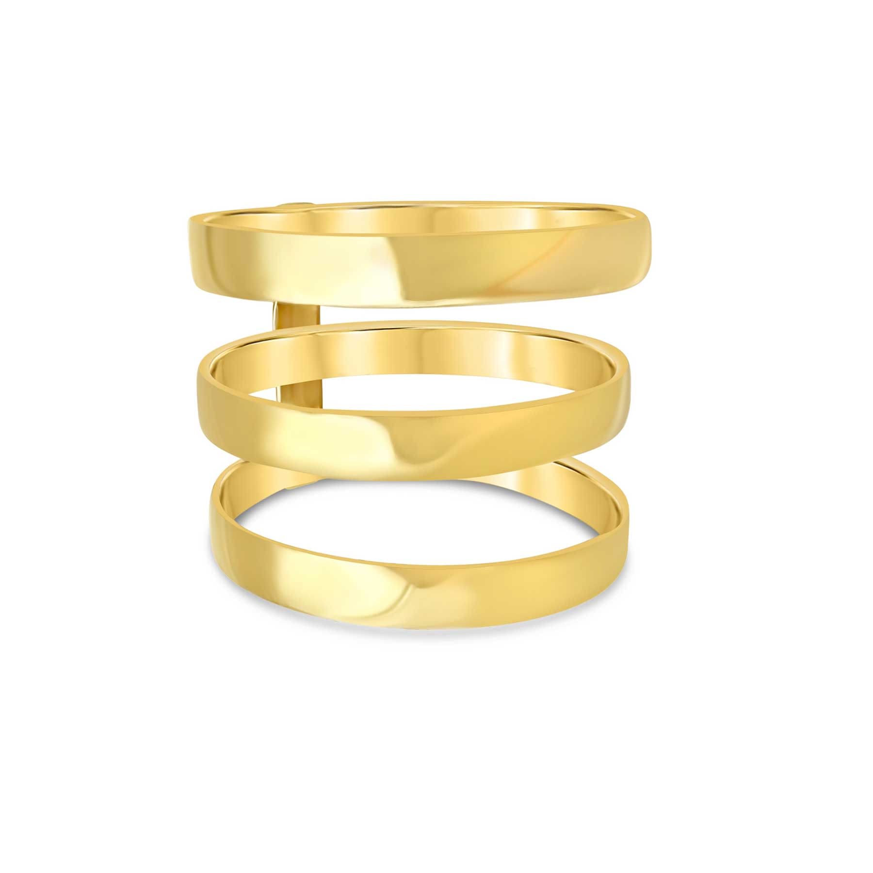 Three Band Gold Ring - Lev Jewelers